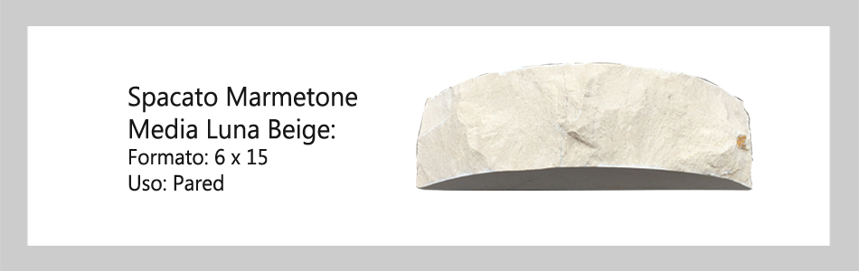 Spacato Marmetone Media Luna 6x15 Beige - Terraceramic's